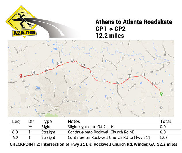 Athens-to-Atlanta Road Skate 2015 Maps