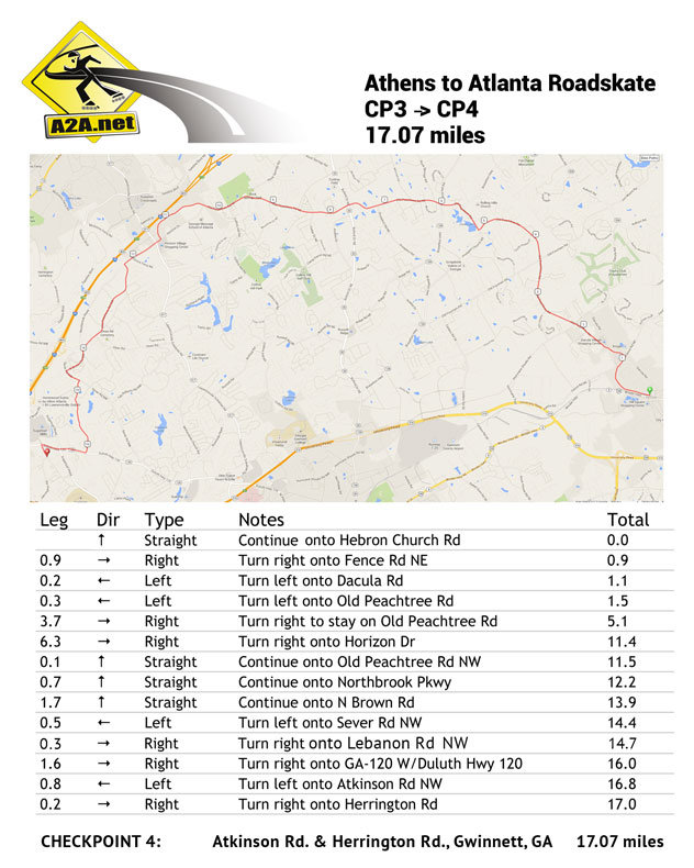 Athens-to-Atlanta Road Skate 2015 Maps