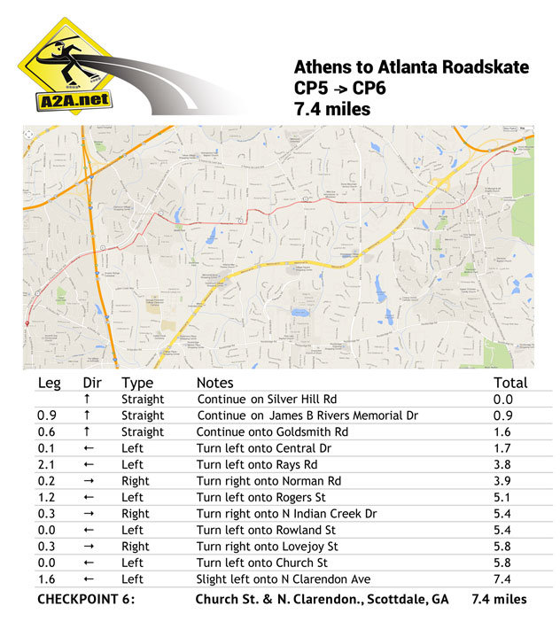 Athens-to-Atlanta Road Skate 2015 Maps